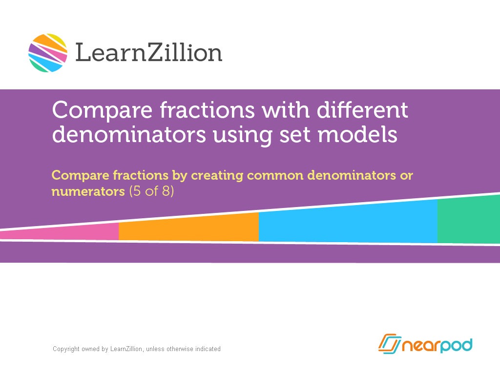 Compare Fractions With Different Denominato Compare Fractions With Different Denominato