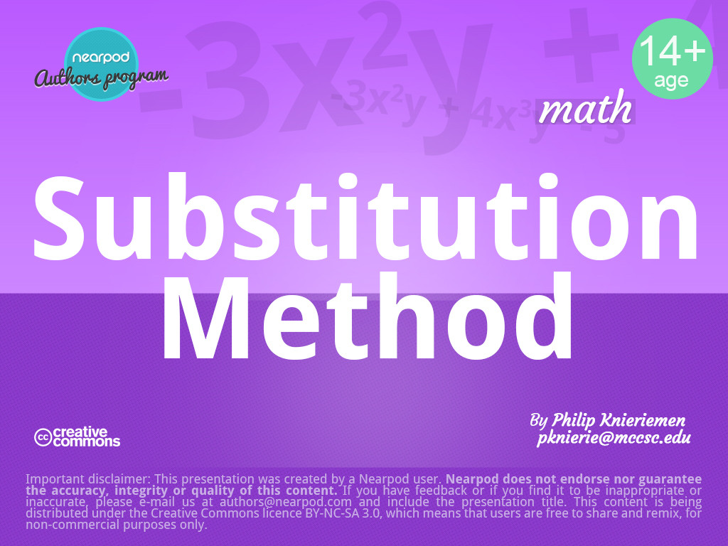 Substitution Method