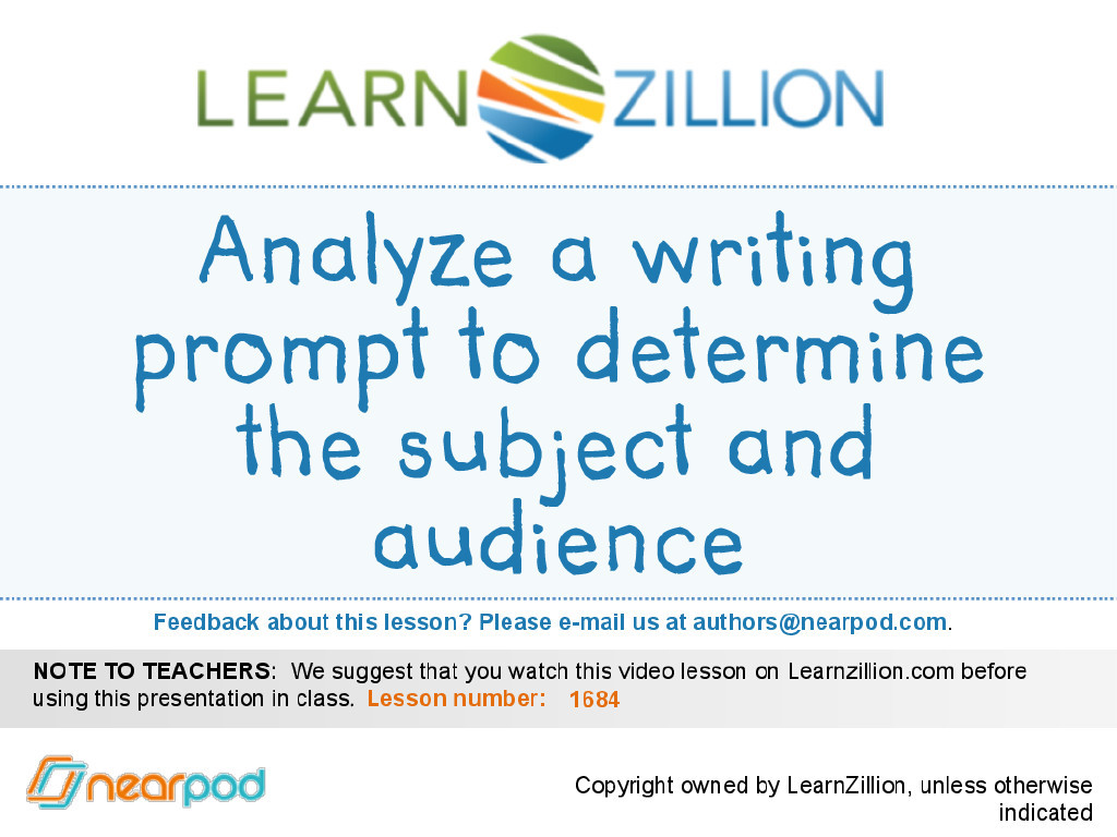 Analyze a writing prompt to determine the sub (1)