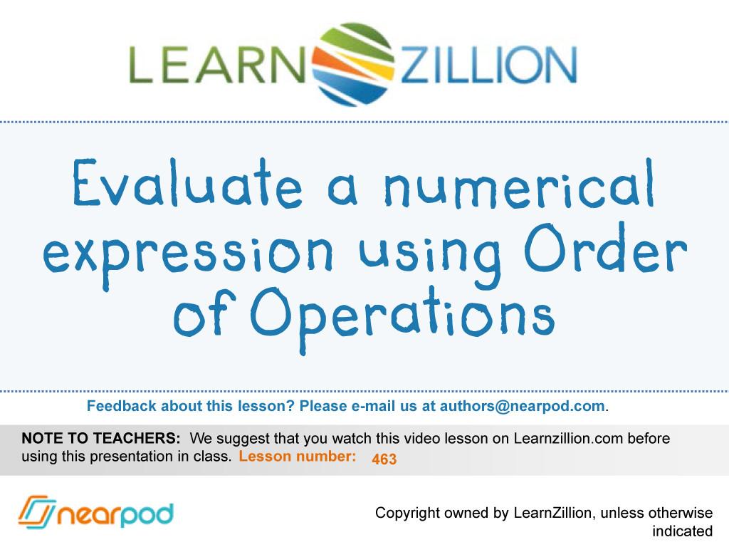 Evaluate A Numerical Expression evaluate-a-numerical-expression