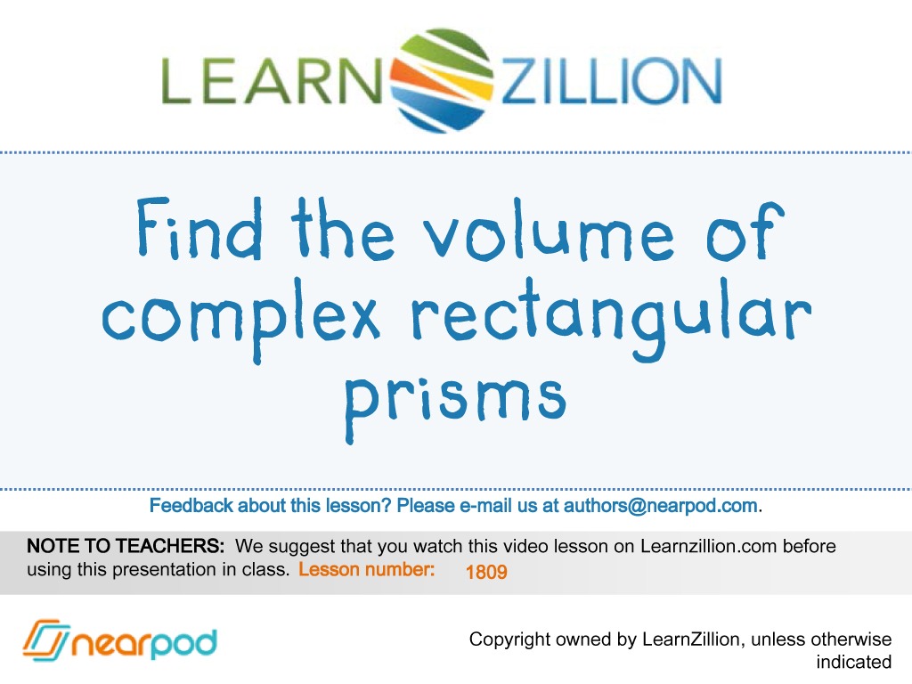 Find the volume of complex rectangular prisms