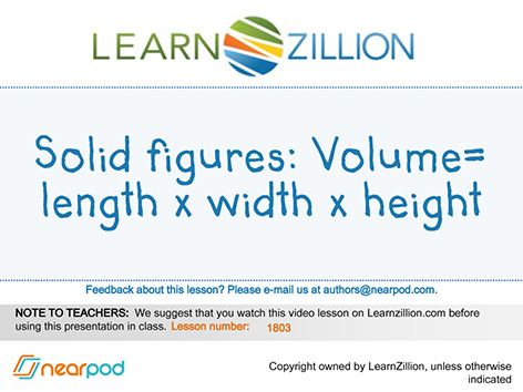 Multiplying Length x Width x Height to Find Volume
