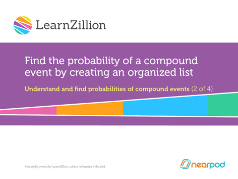 Find the probability of a compound event by