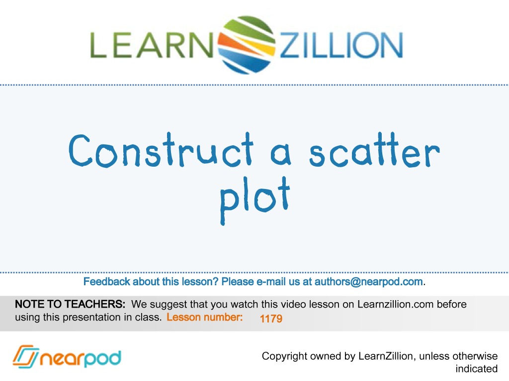 Construct a scatter plot