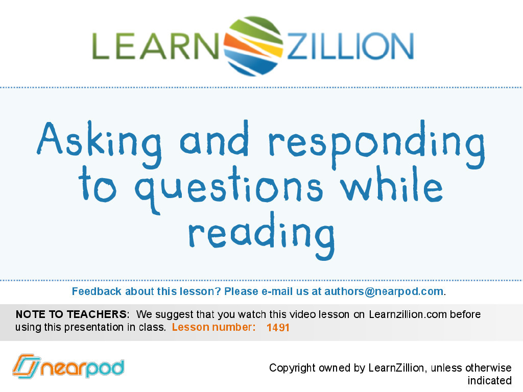 Asking and responding to questions while reading