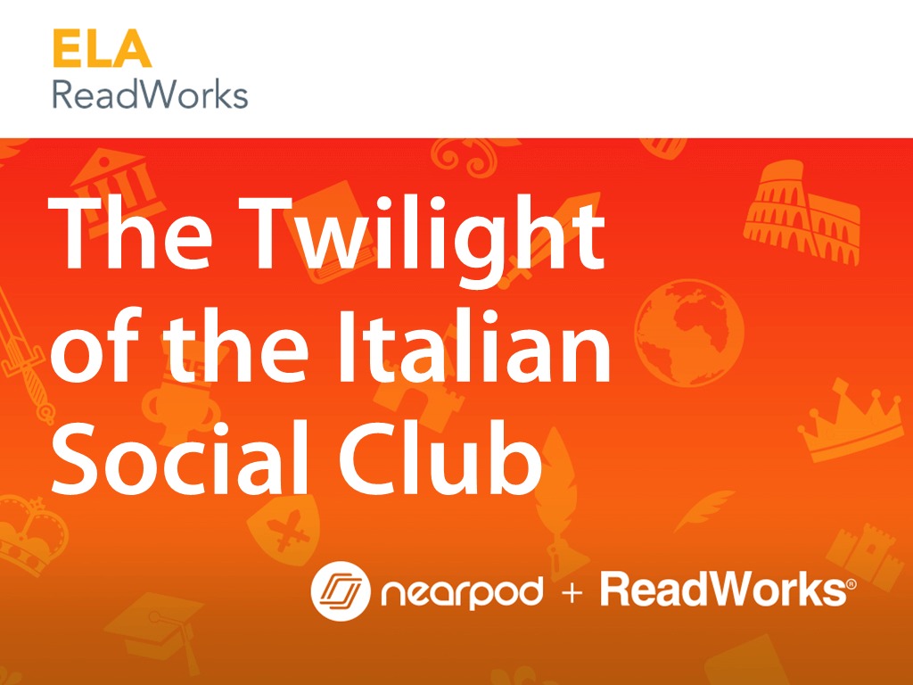 The Twilight of the Italian Social Club
