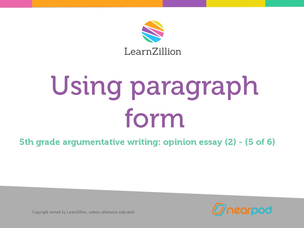 Using paragraph form