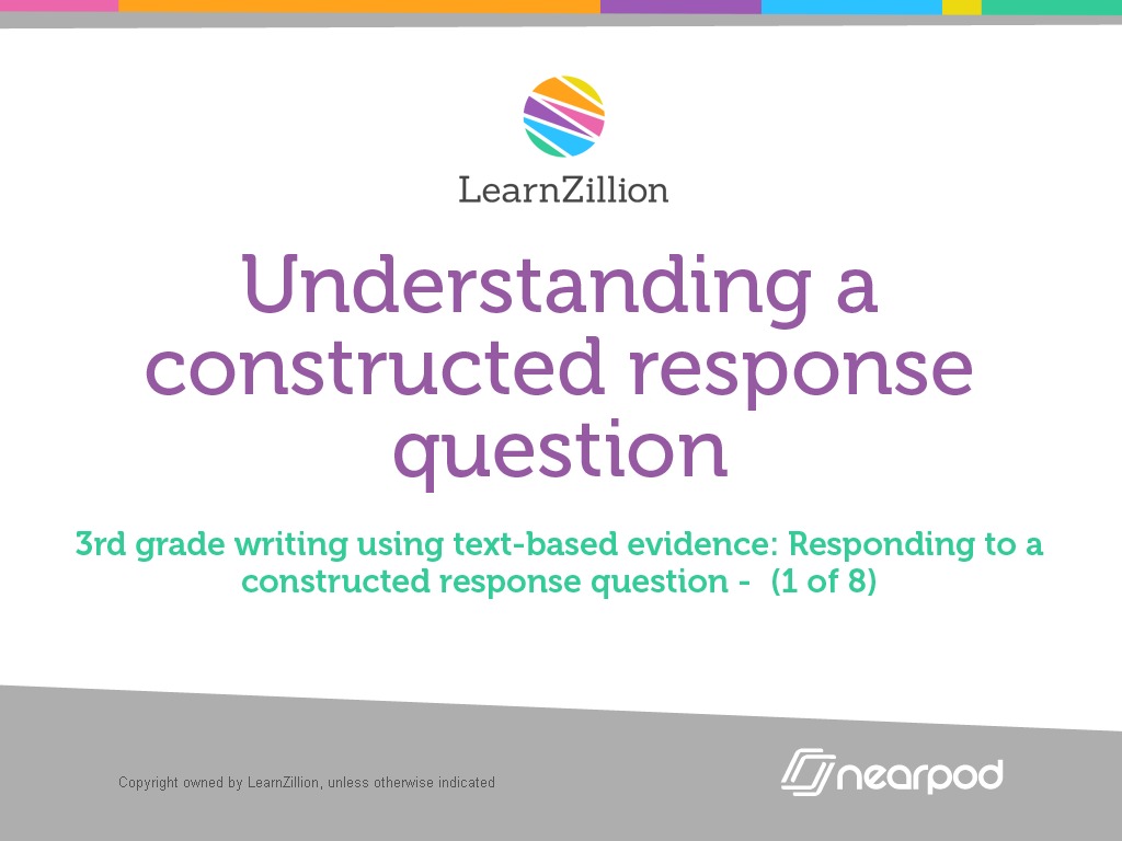 Understanding a constructed response question