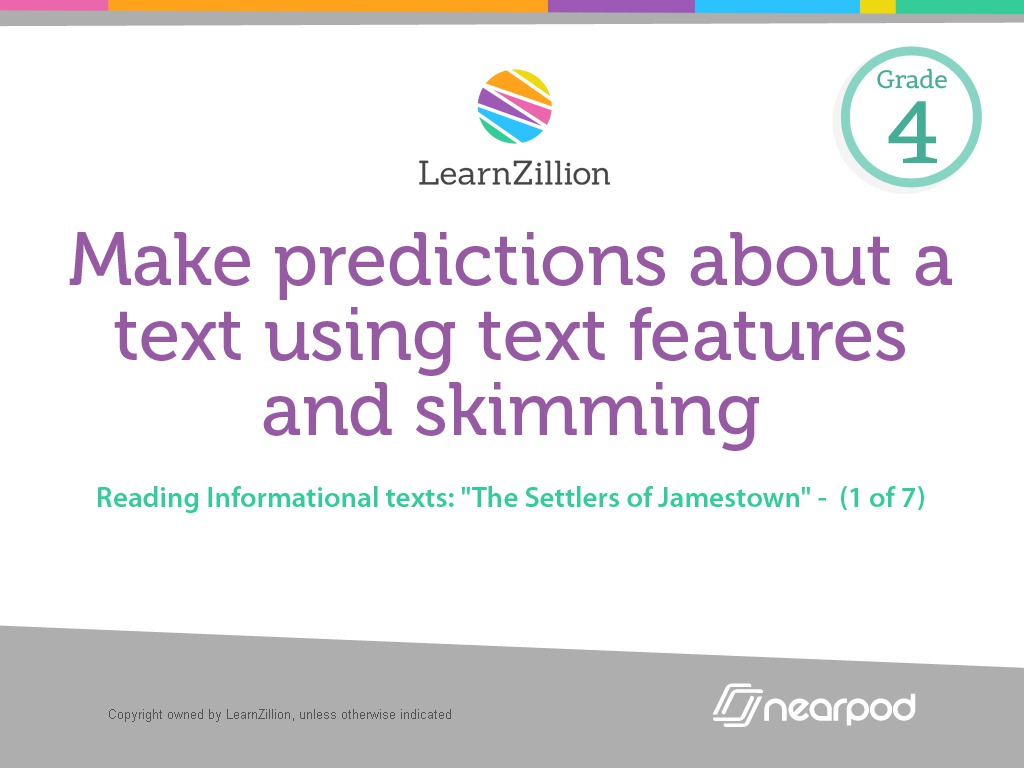Make predictions about a text using text features
