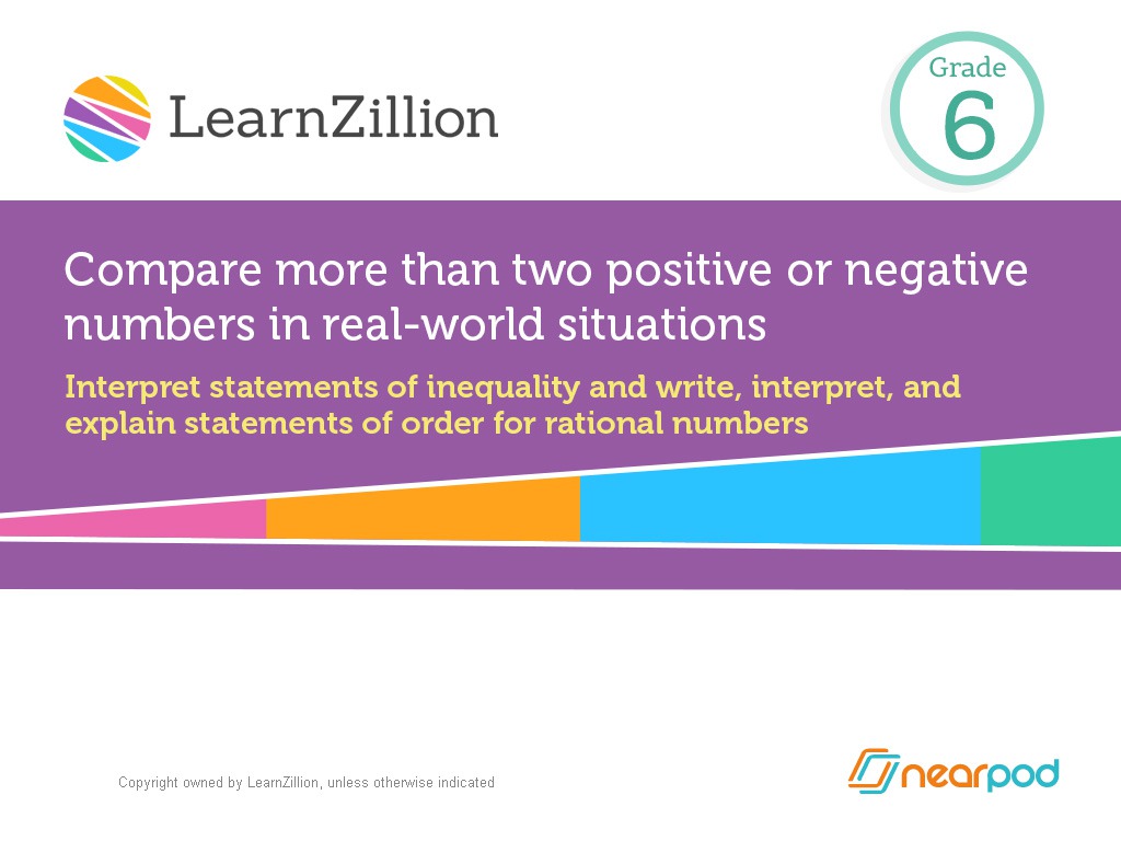 Compare more than two positive or negative numbers in real-world situations