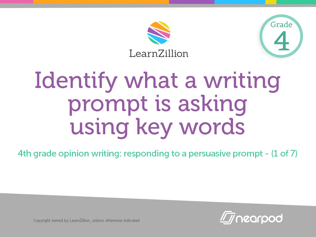 Identify what a writing prompt is asking using key